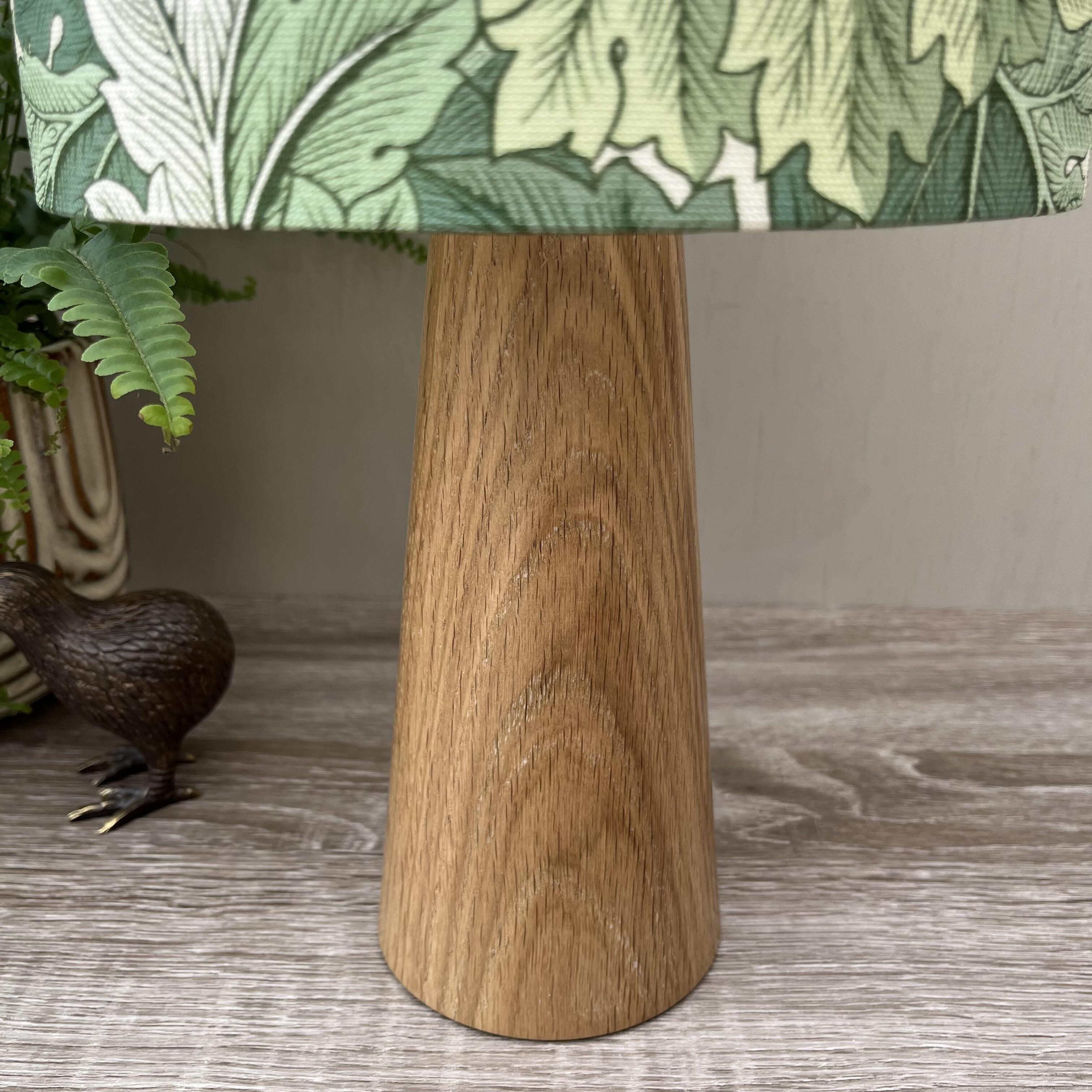 Solid Oak Wood - Cone Shape - Wooden Table Lamp