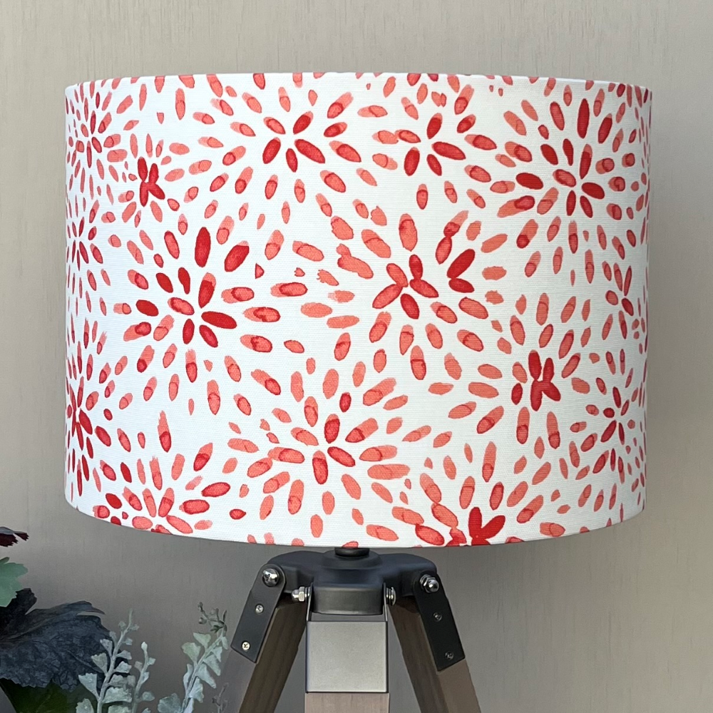 Red | Abstract Pattern | Drum Lampshade