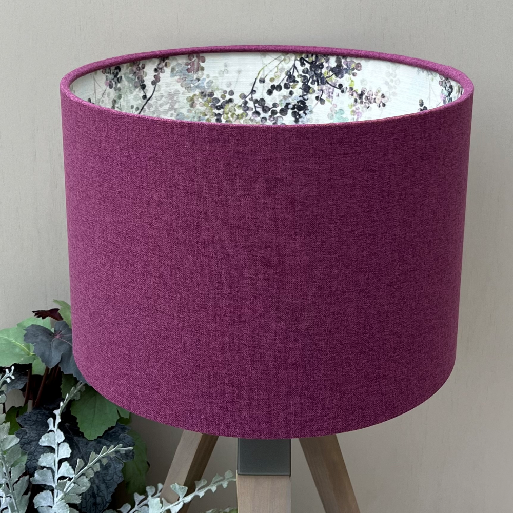 Purple | Botanical Pattern | Double Sided Lampshades