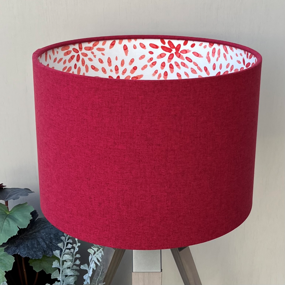 Red Abstract Patterned | Double Sided Lampshade