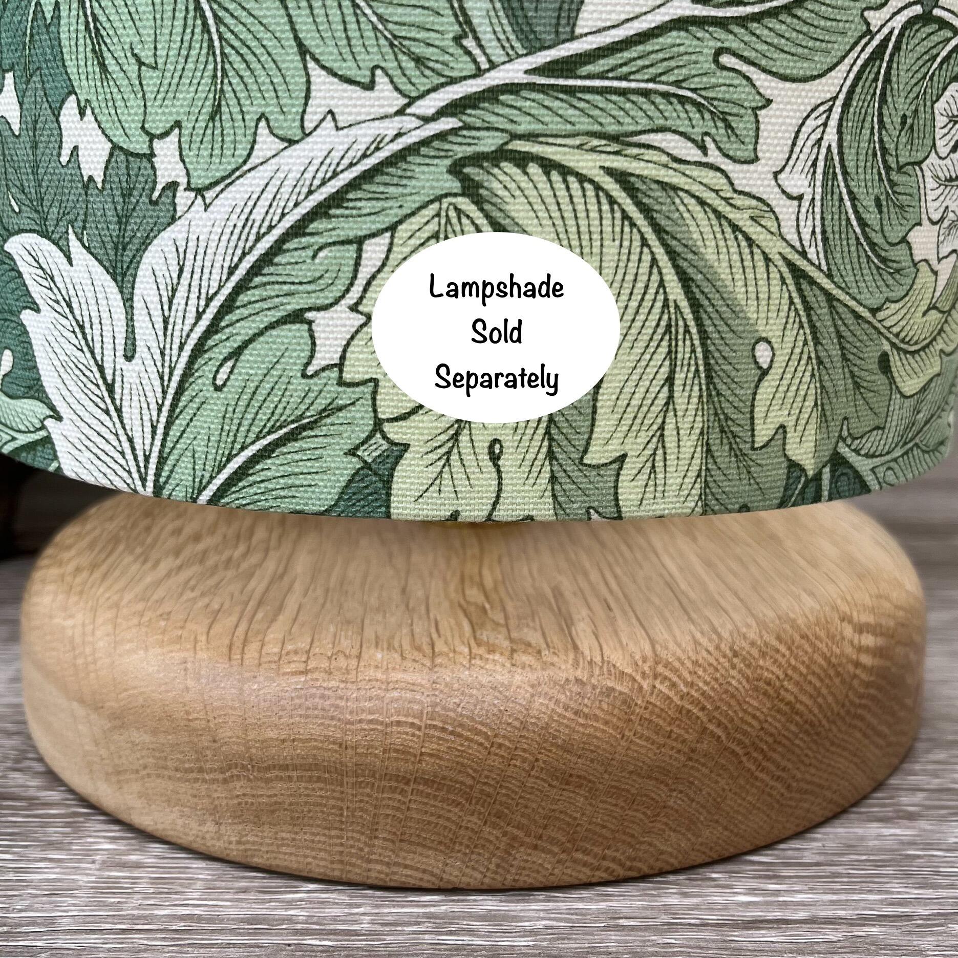 Dara- Solid Oak - 20cm Round - Wood Table Lamp | Eve Scott Lighting