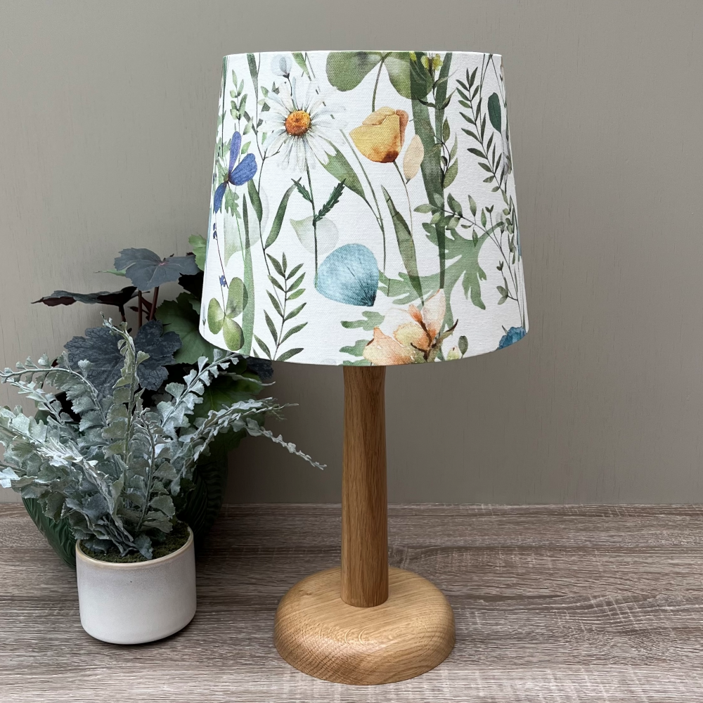 Pastel Blue | Floral Tapered Lampshades | For Bedside Table Lamp