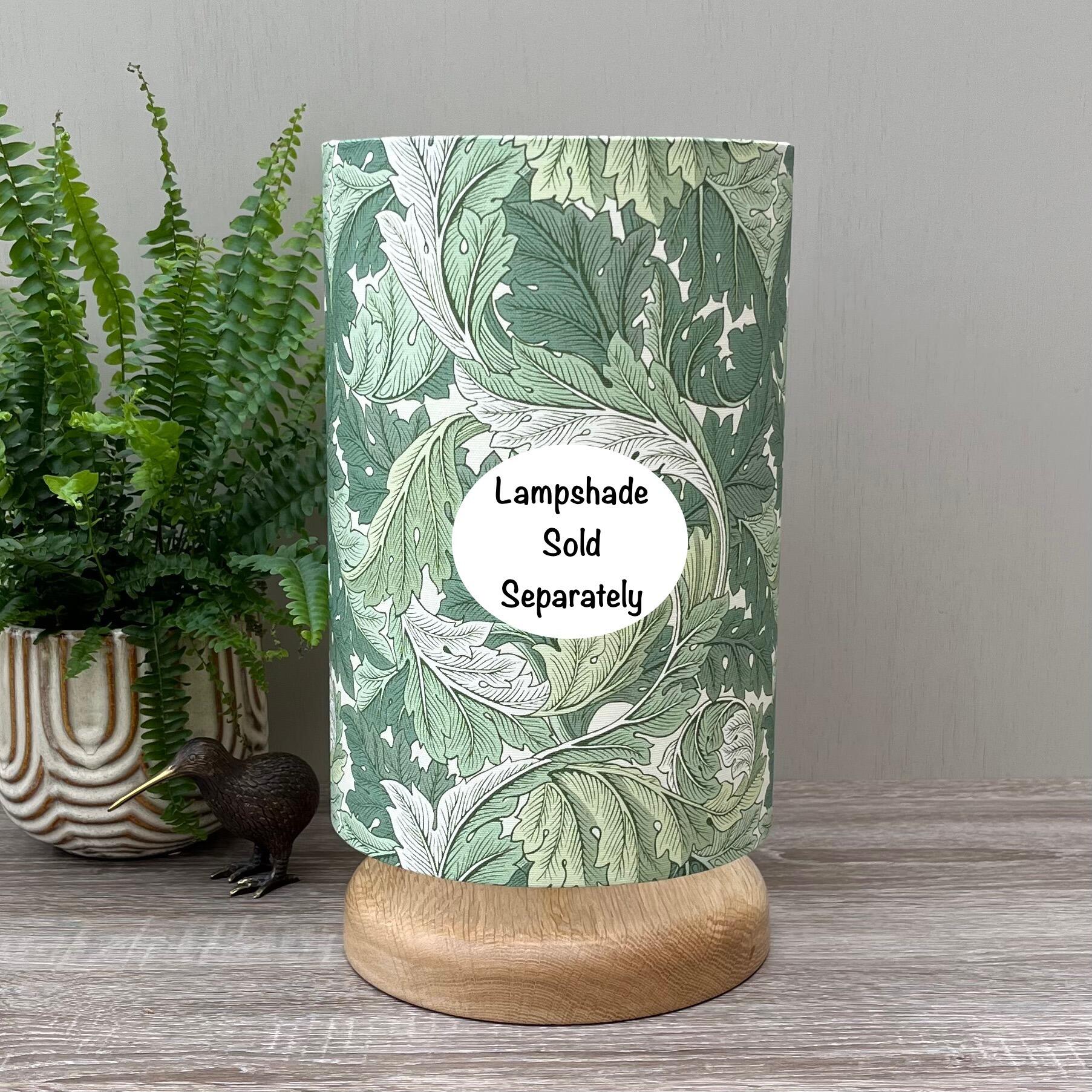 Dara- Solid Oak - 20cm Round - Wood Table Lamp | Eve Scott Lighting