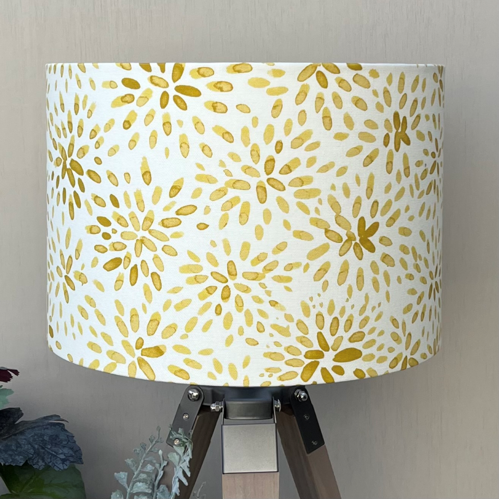 Yellow | Abstract Patterned | Drum Lampshades