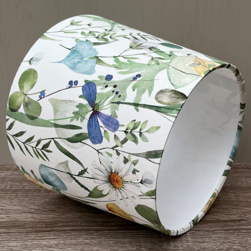 Pastel Blue | Floral Tapered Lampshades | For Bedside Table Lamp