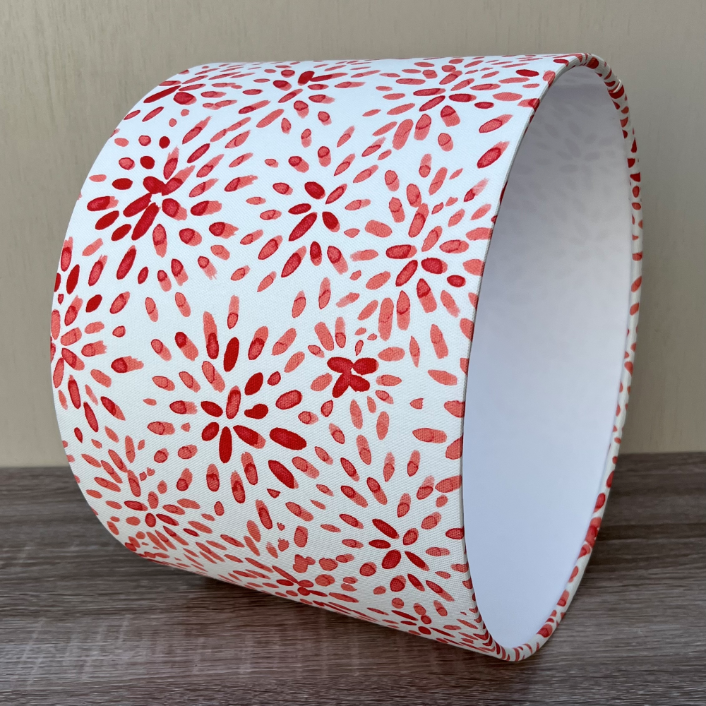 Red | Abstract Pattern | Drum Lampshade
