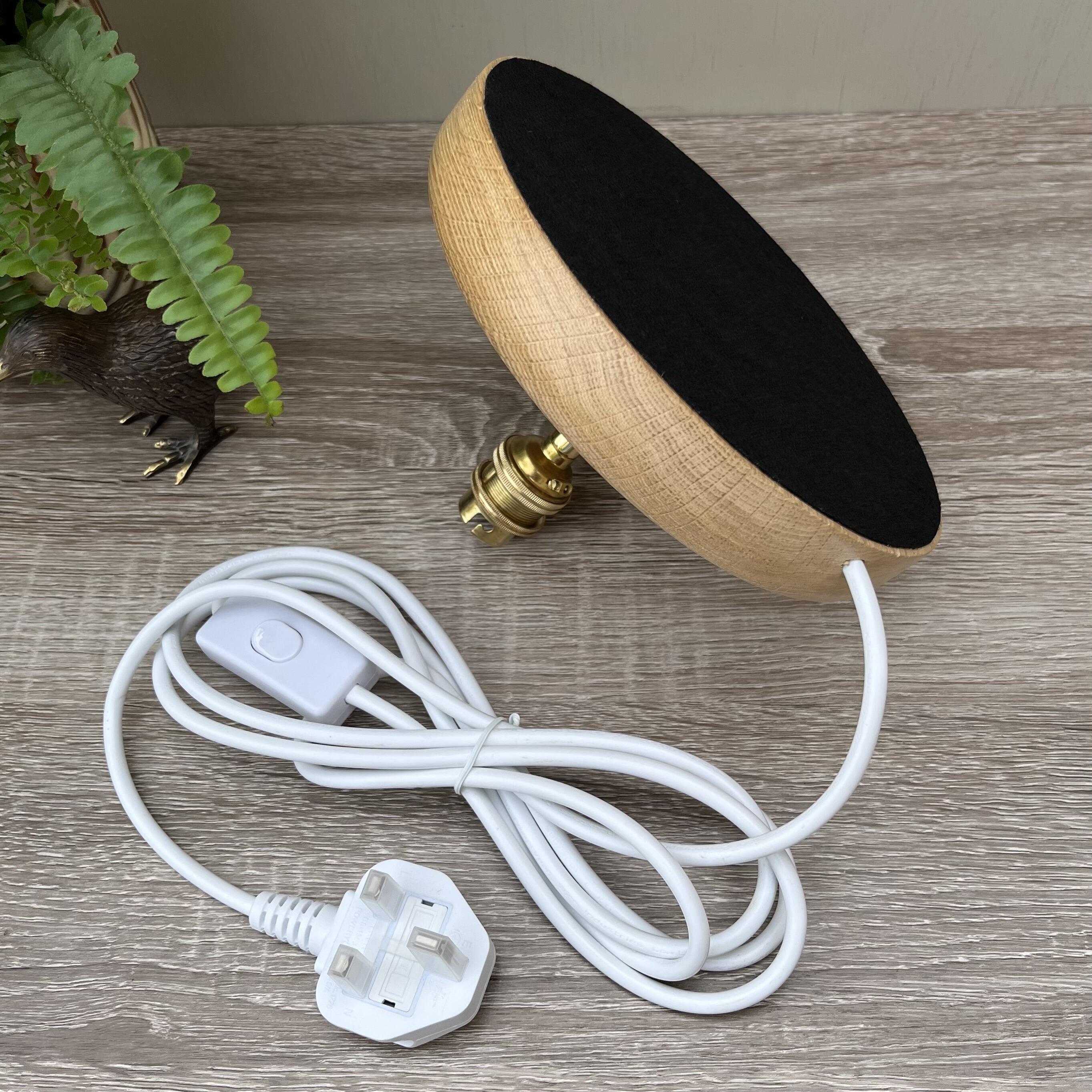 Dara- Solid Oak - 20cm Round - Wood Table Lamp | Eve Scott Lighting