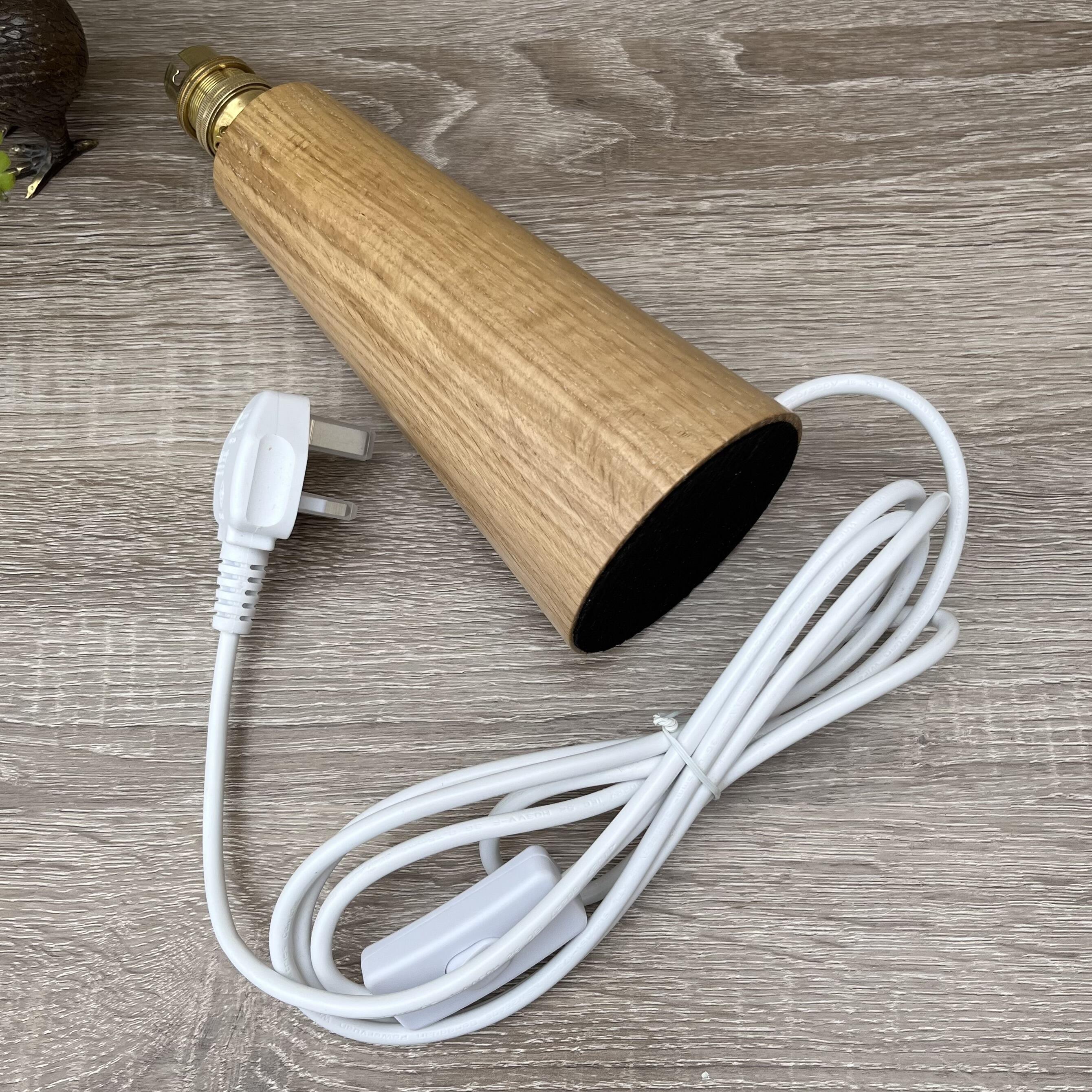 Solid Oak Wood - Cone Shape - Wooden Table Lamp