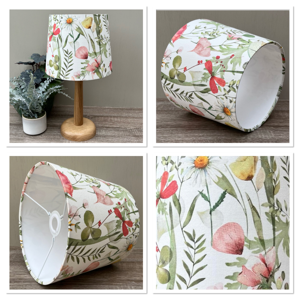 Pastel Pink | Tapered Floral Lampshades