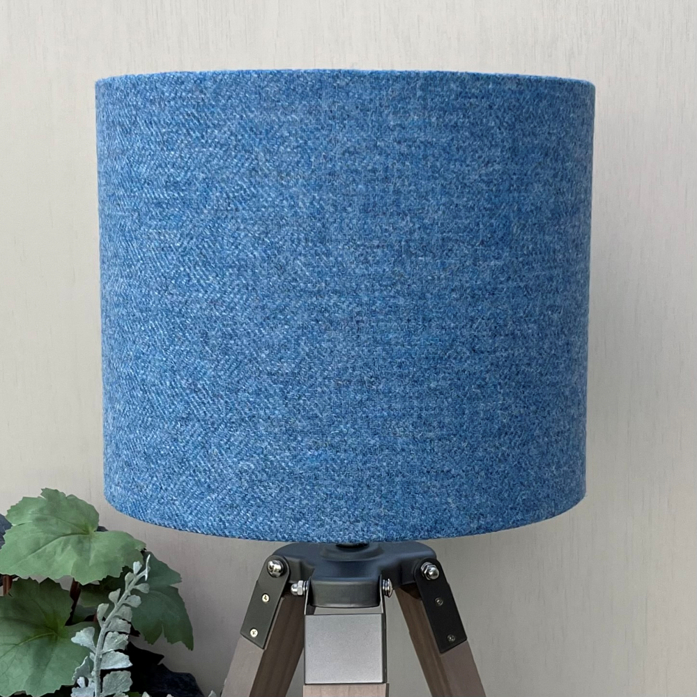 Lusk - Blue Tweed | Wool Lampshades