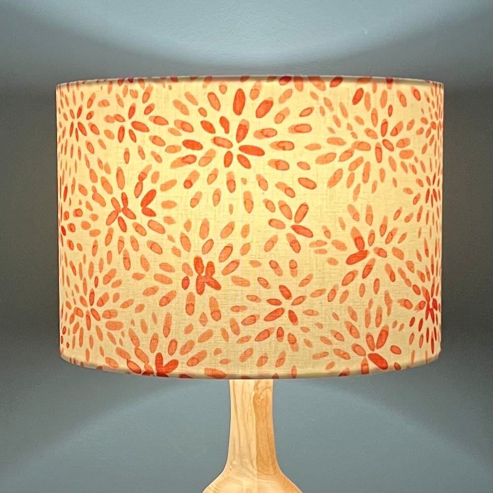 Red | Abstract Pattern | Drum Lampshade