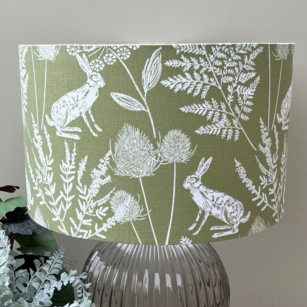 Kielder Hare | Sage Green | Wildlife Animals Lampshade