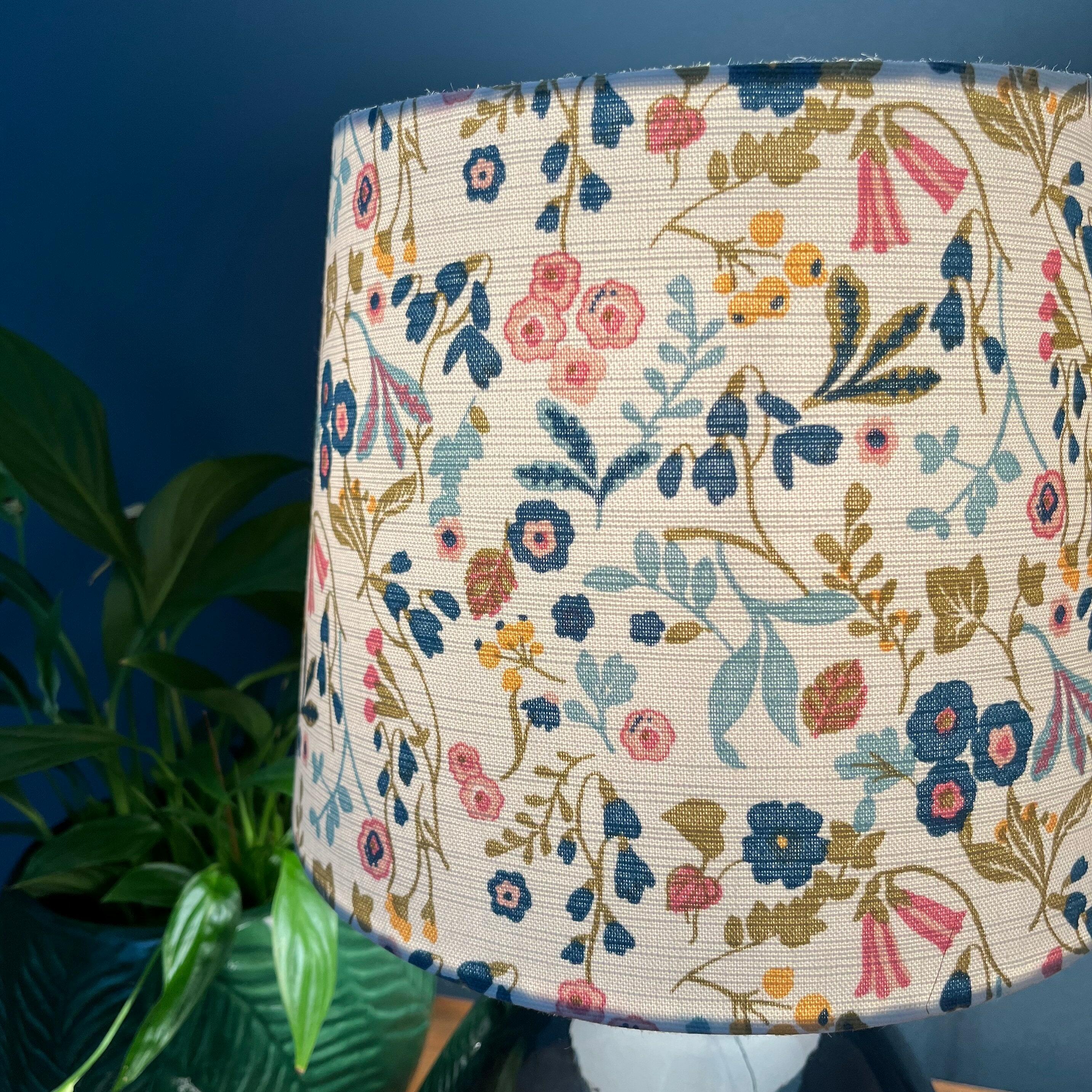 Teal and Pink | Floral Tapered Lampshades