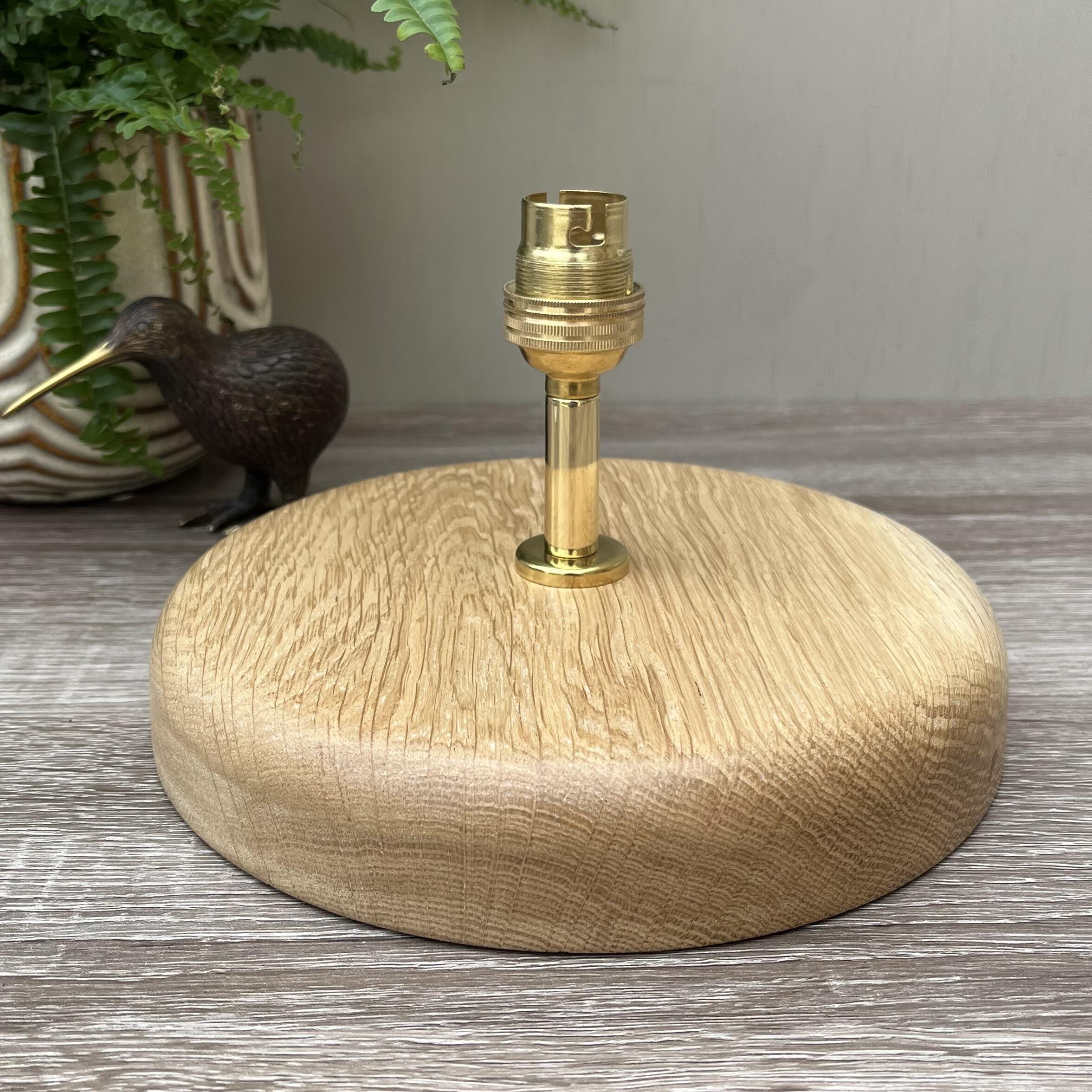 Dara- Solid Oak - 20cm Round - Wood Table Lamp | Eve Scott Lighting