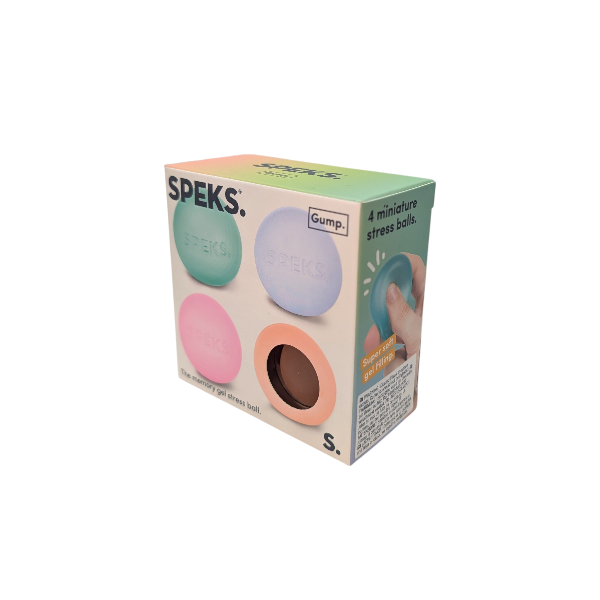 Speks Mini Gump 4 Pack Stress Balls | Small Soft Squishy Fidget Toys Set