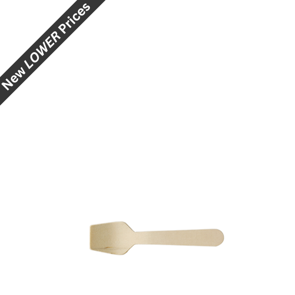 95mm Wooden Ice Cream Spade Spoons | Biodegradable Dessert Spoons