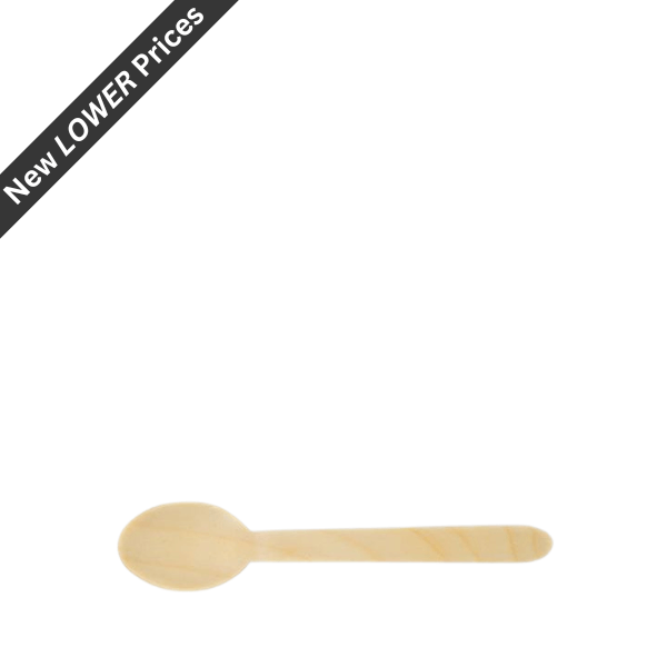 160mm Disposable Biodegradable Wooden Tablespoons