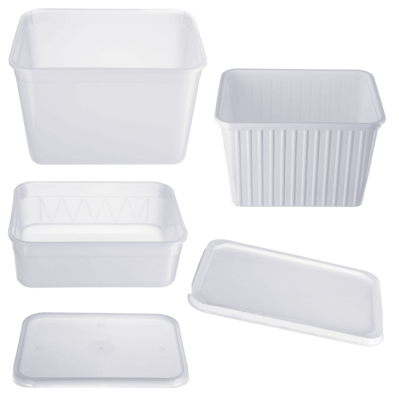 Rectangular Plastic Ice Cream Containers
