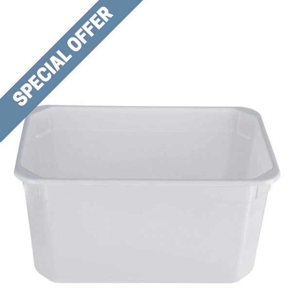 3 Litre White Plastic Ice Cream/ Food Containers (0034)