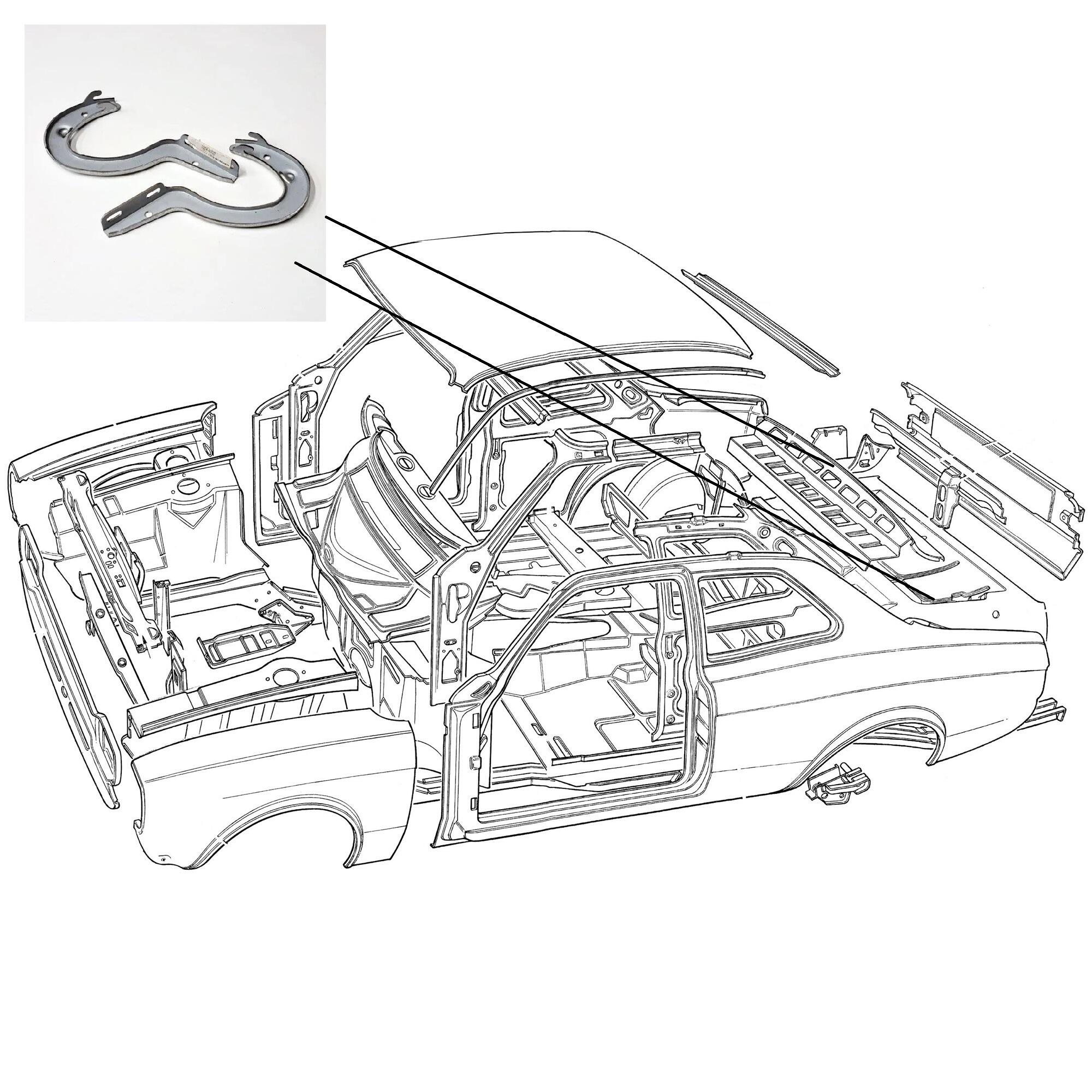 Magnum Car Panels Ltd Ford Escort Mark 1 Boot Hinges (pair)