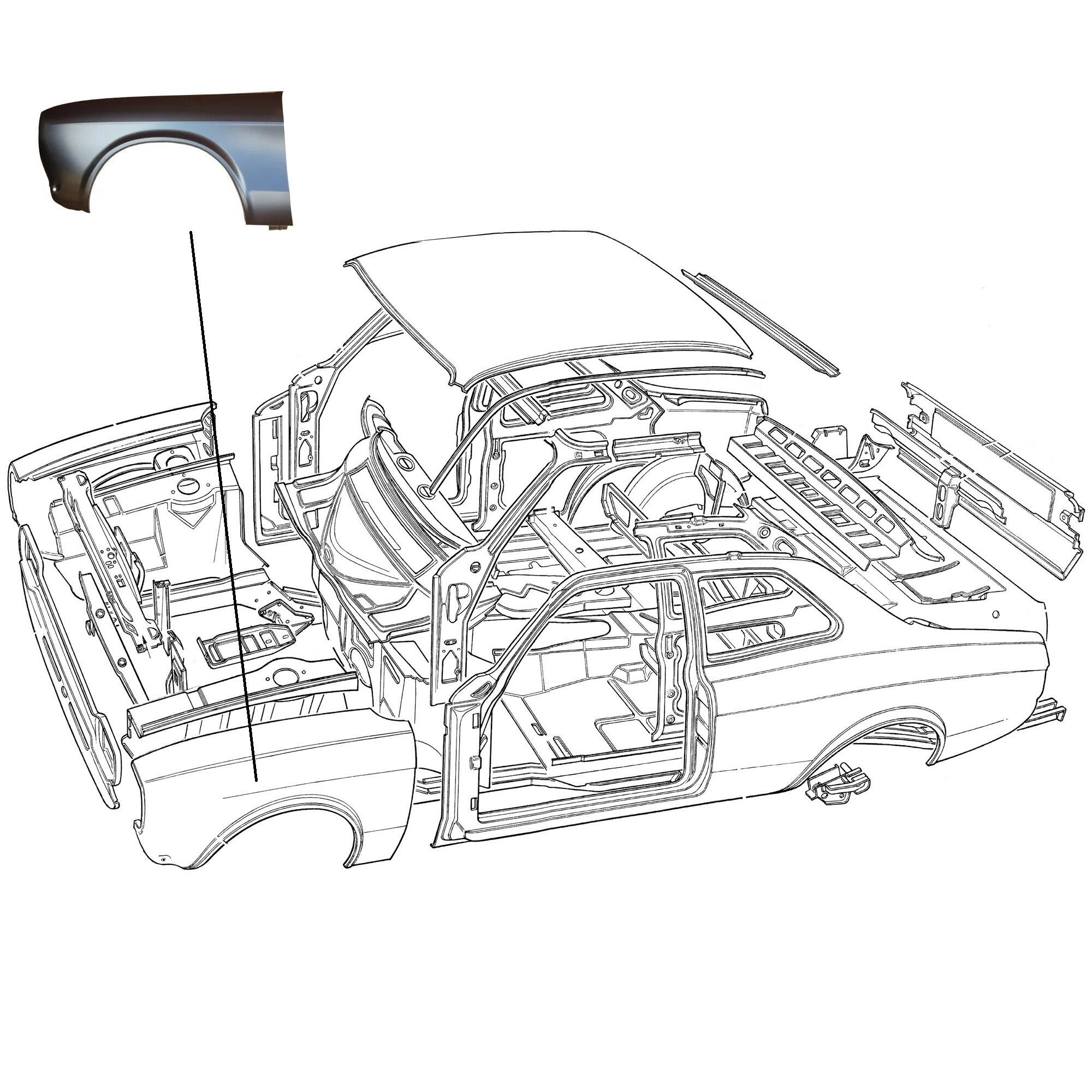 Magnum Car Panels Ltd Ford Escort Mark 1 Standard Front Wing Nearside 2 ...