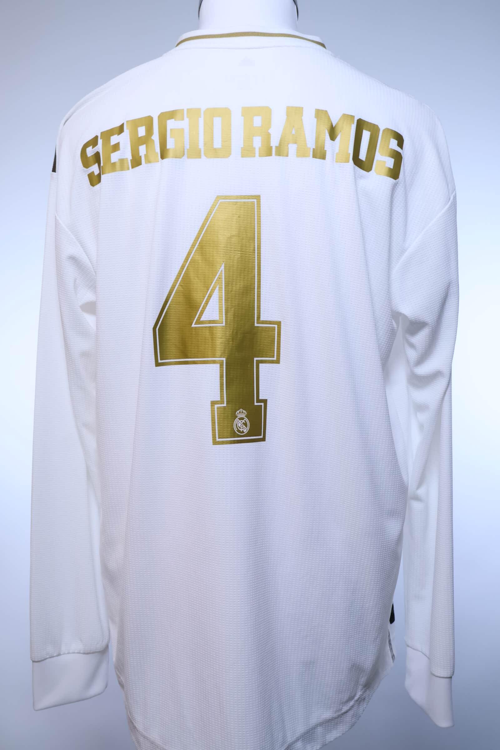 Real Madrid Sergio Ramos #4 2019/20 Home Shirt - Long Sleeve - L