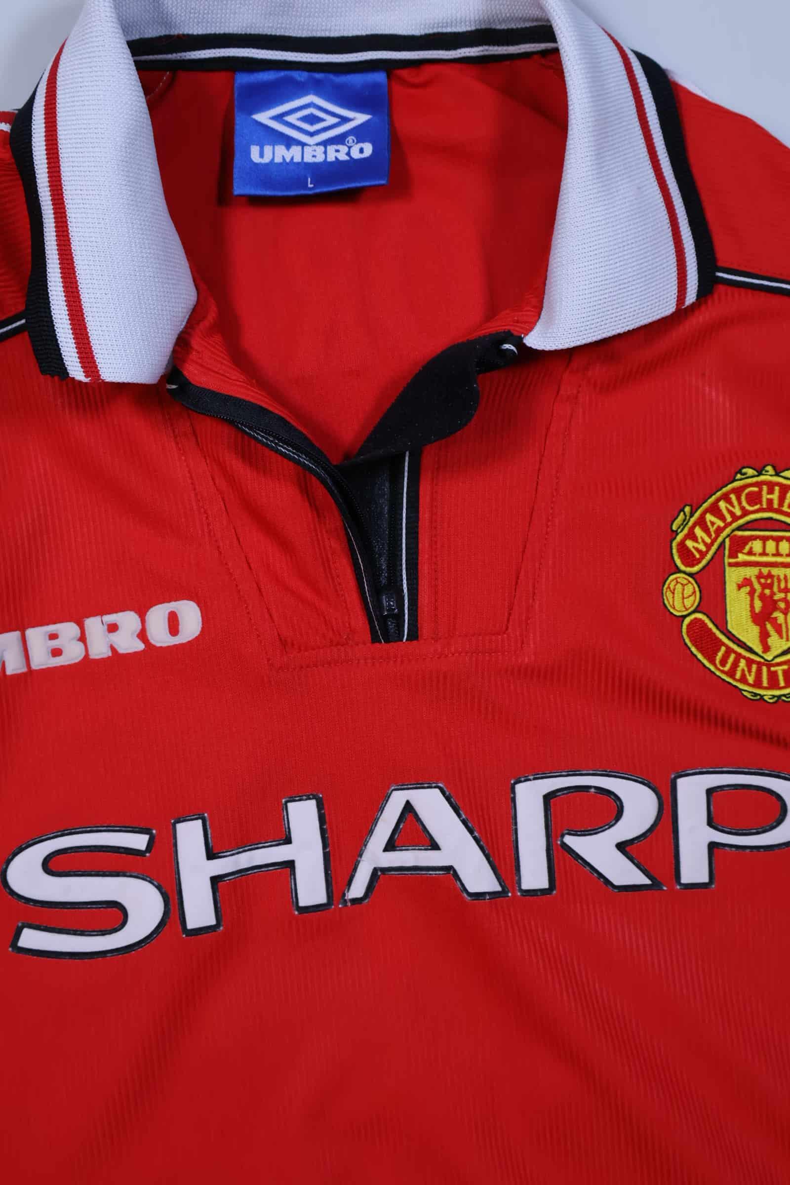 1996/98 - MANCHESTER UNITED - YORKE - #19 - HOME SHIRT - L