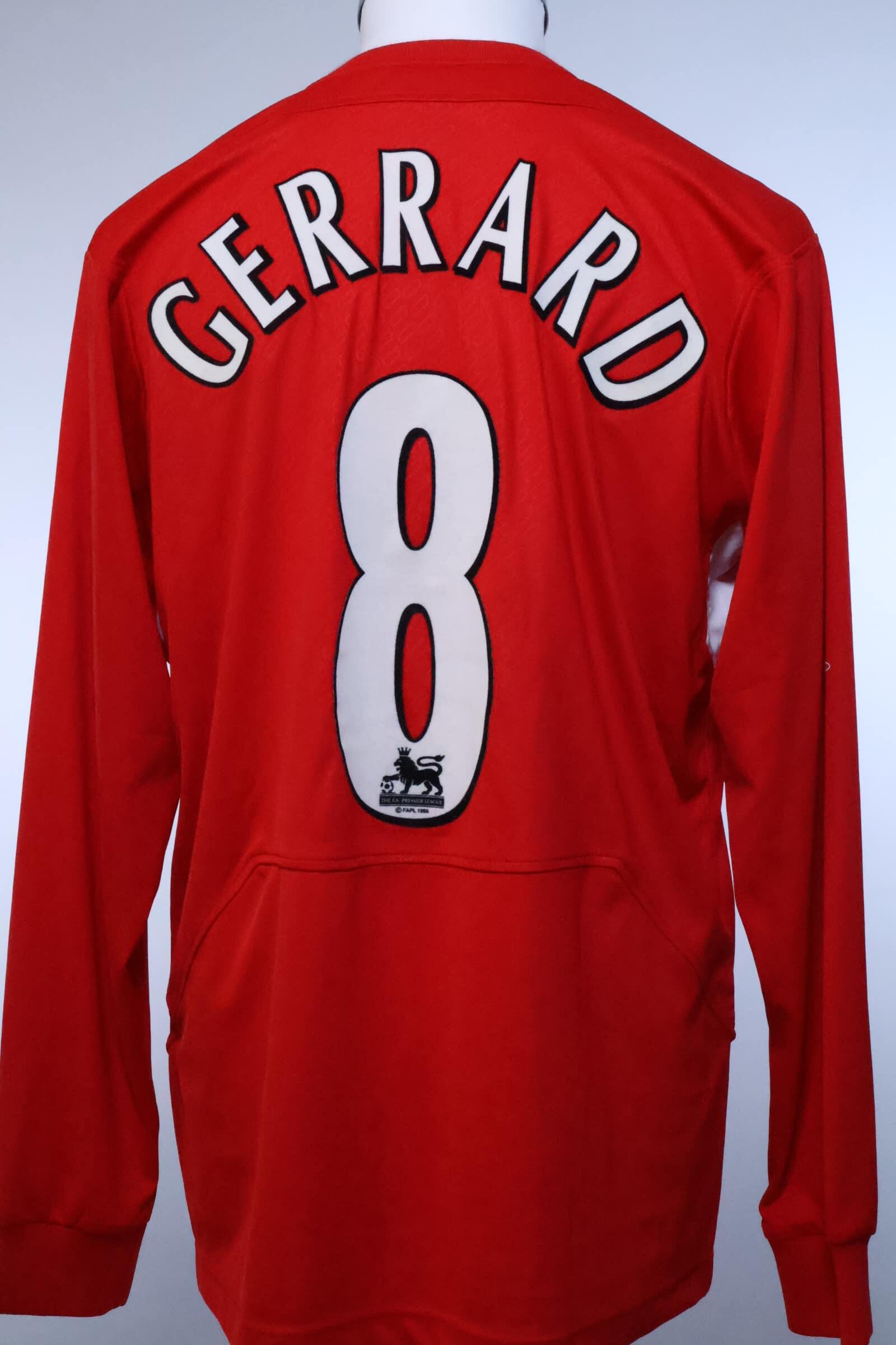 Liverpool F.C 2004/06 Gerrard #8 Home Shirt - L