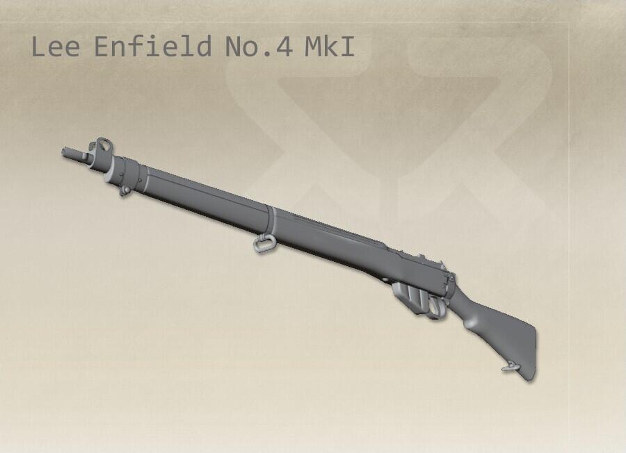 Lee Enfield No.4 Mk1 - 1/35, 1/32, 1/24, 1/18, 1/16 resin model