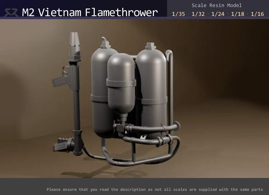 Vietnam US M2A1-7 Flamethrower - 1/35, 1/32, 1/24, 1/18, 1/16 resin model