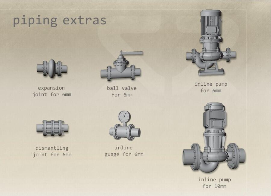 Industrial Piping (pipes) - all scales resin model