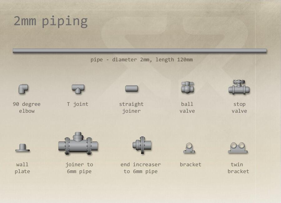 Industrial Piping (pipes) - all scales resin model