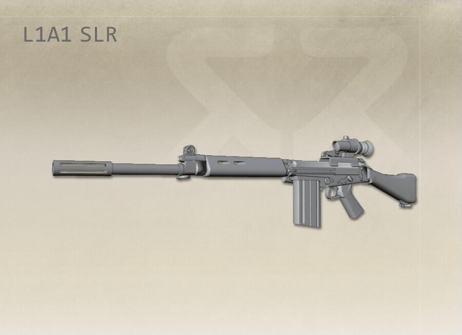 L1A1 FN FAL Self Loading Rifle - 1/35, 1/32, 1/24, 1/18, 1/16 resin model