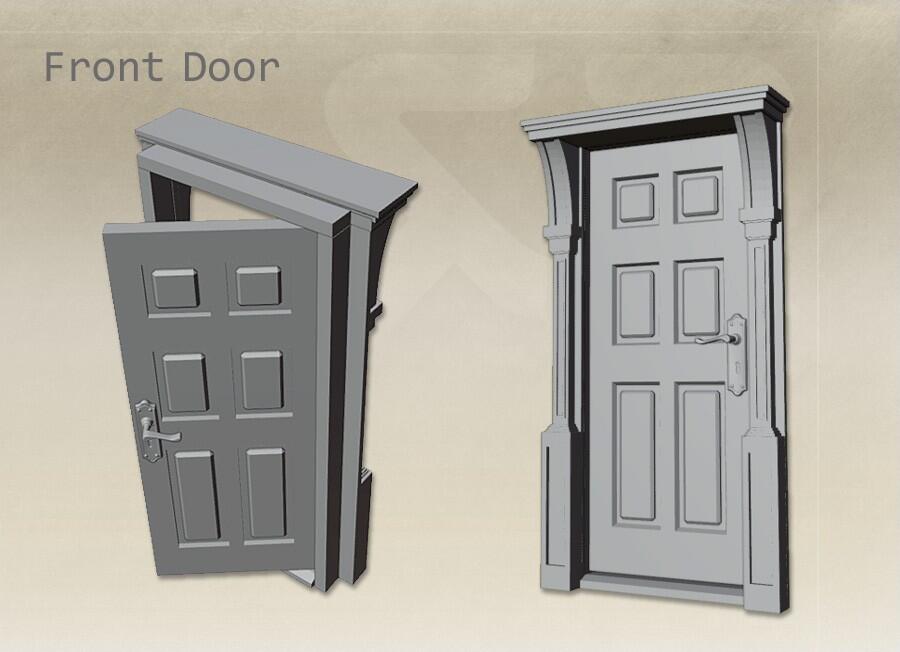 Doors (external, internal, cell, vault, bulkhead) - 1/35, 1/32 resin model