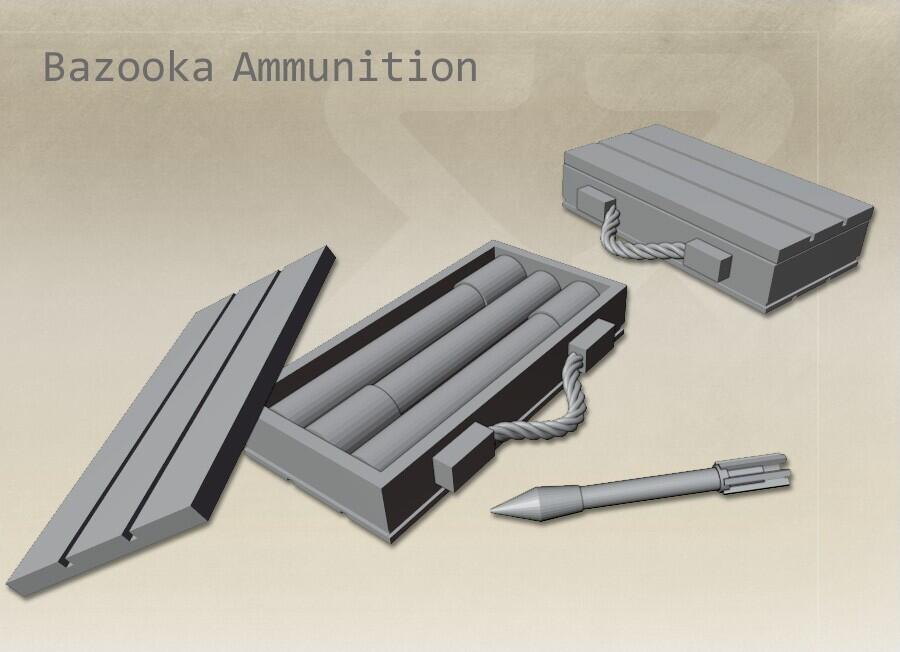 Bazooka Ammunition - 1/35, 1/32, 1/24, 1/18, 1/16 resin model
