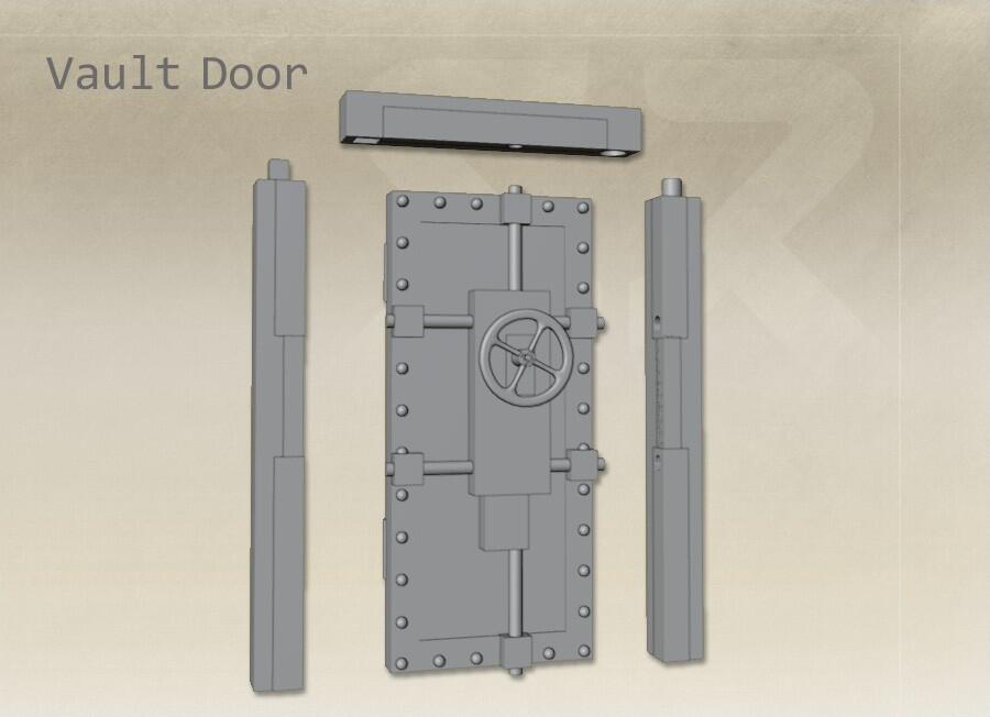 Doors (external, internal, cell, vault, bulkhead) - 1/35, 1/32 resin model