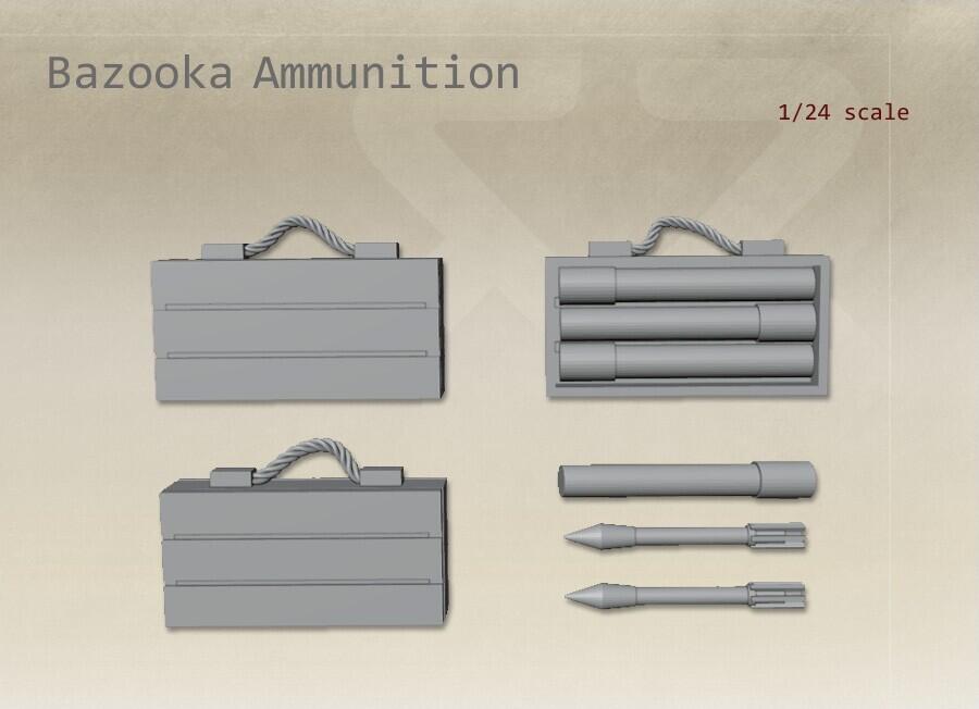 Bazooka Ammunition - 1/35, 1/32, 1/24, 1/18, 1/16 resin model