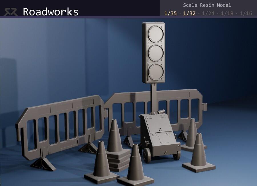 1/32 scale: Roadwork Traffic Control (ID 14.17)