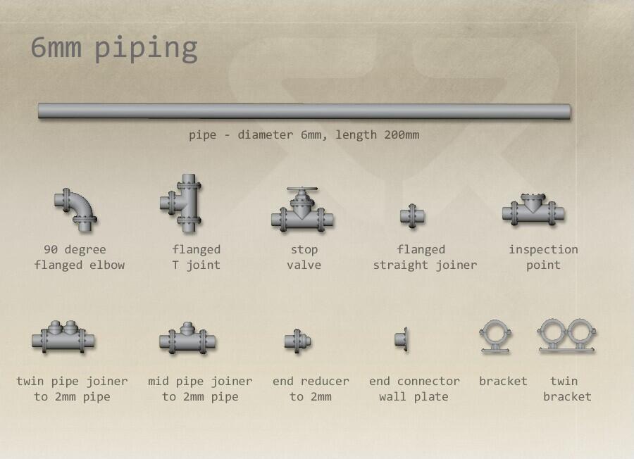 Industrial Piping (pipes) - all scales resin model