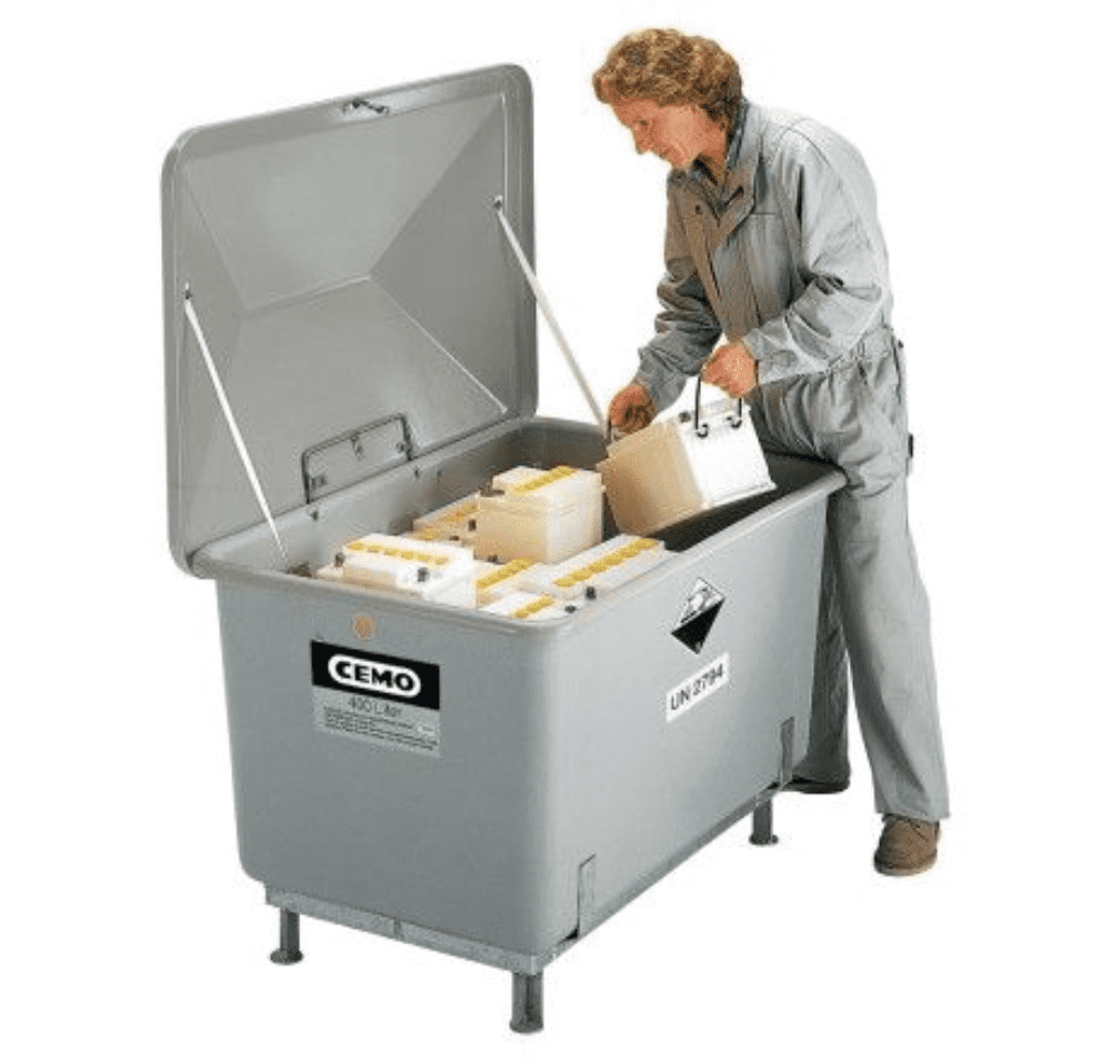 Vehicle Battery Disposal Container