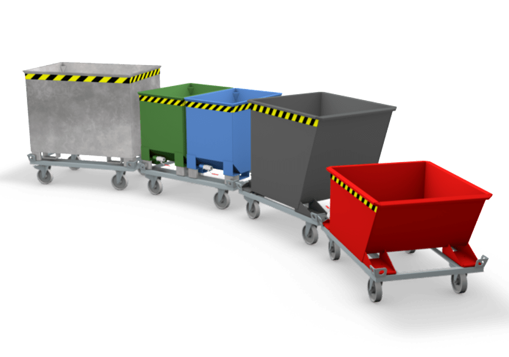 Swarf Tipping Container for Tugger Train Type SGU-RZ