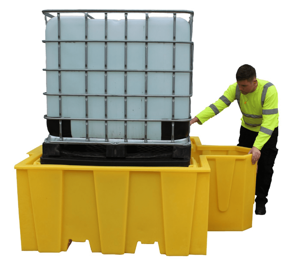 Single IBC Sump Pallet with integral dispensing area-BBID