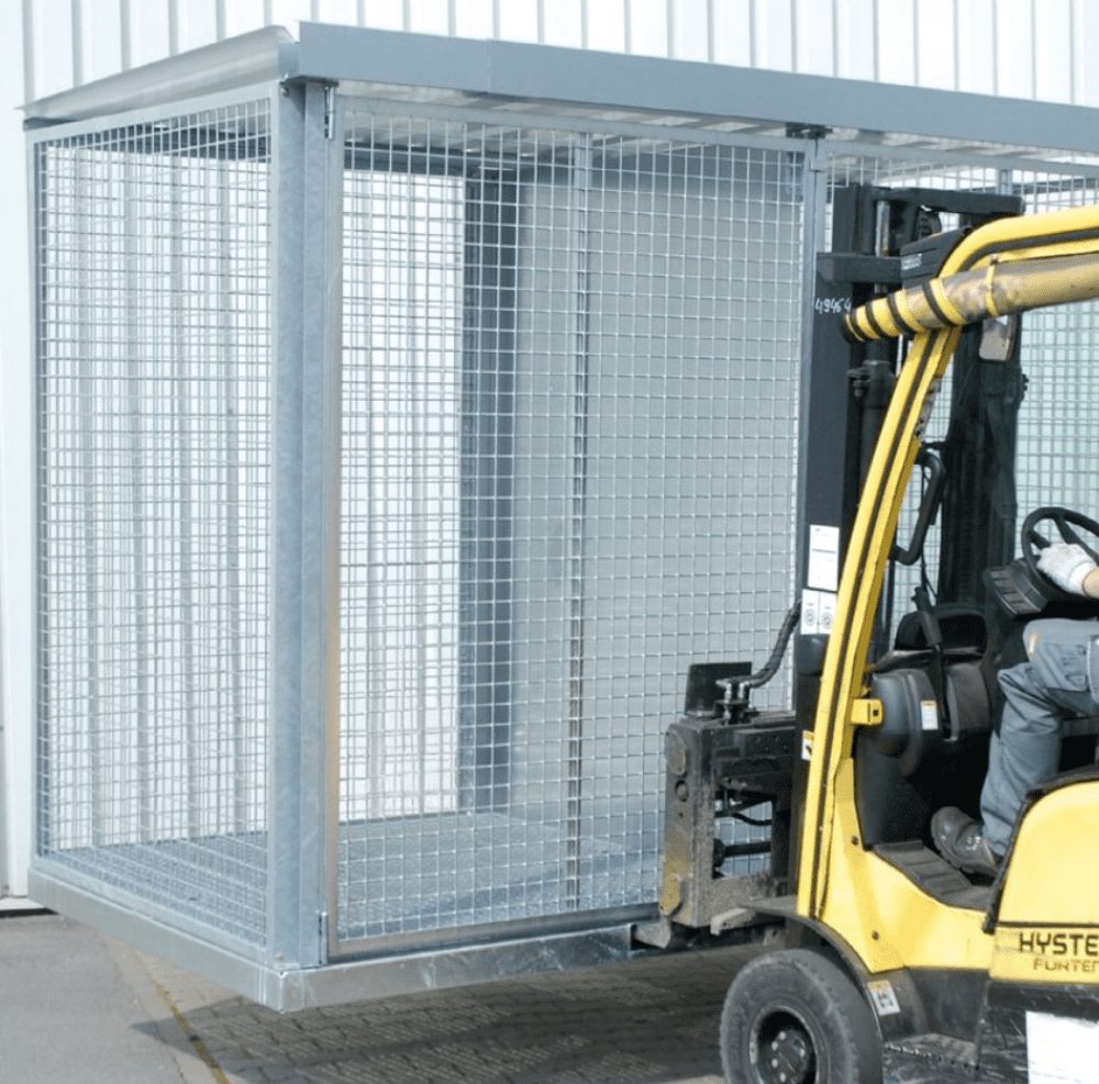 Forklift Transportable - Gas Cylinder Cage - for 32 Cylinders with Grid ...
