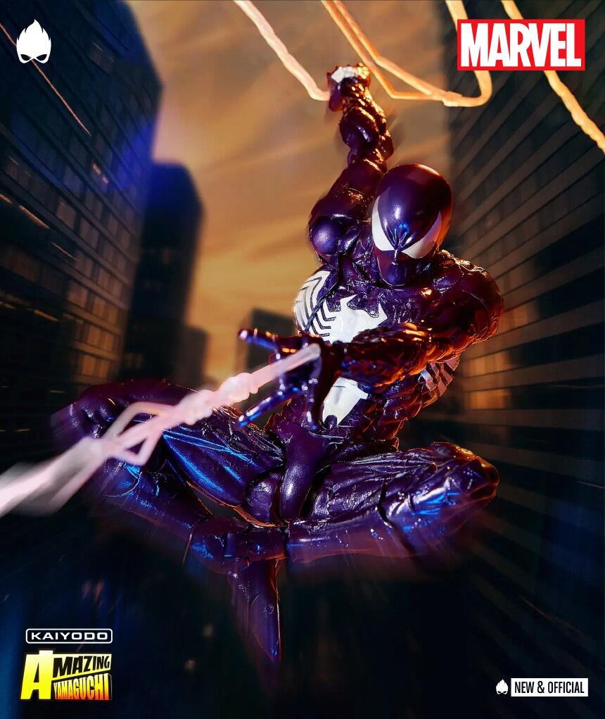 KAIYODO - Amazing Yamaguchi Action Figure 1/12 Scale Symbiote Spider ...