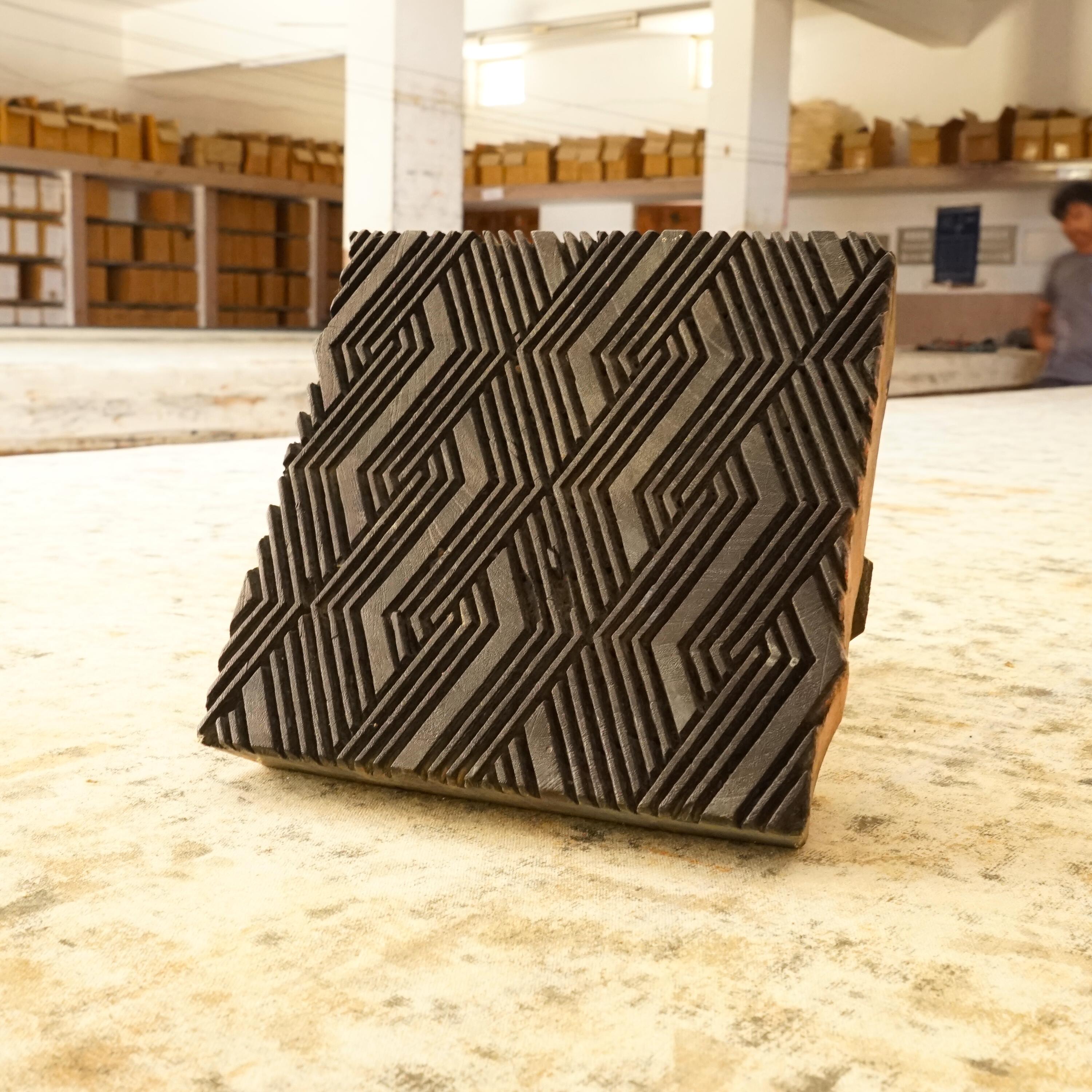 Block-Printed Fabric - 100% Cotton - Brick & Mortar