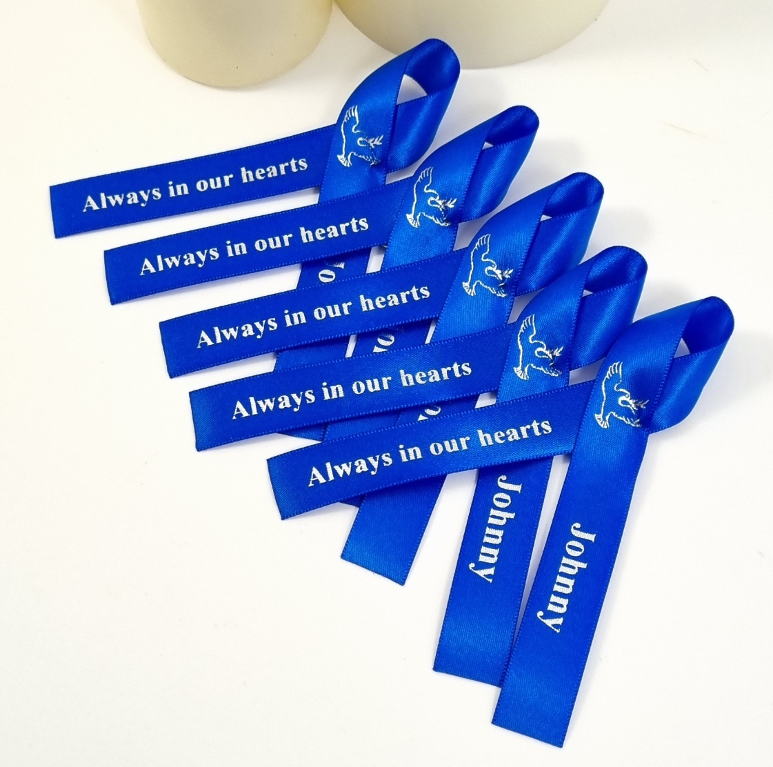 Dove And Olive Branch Or Other Artwork Funeral Ribbons - Choose Your ...