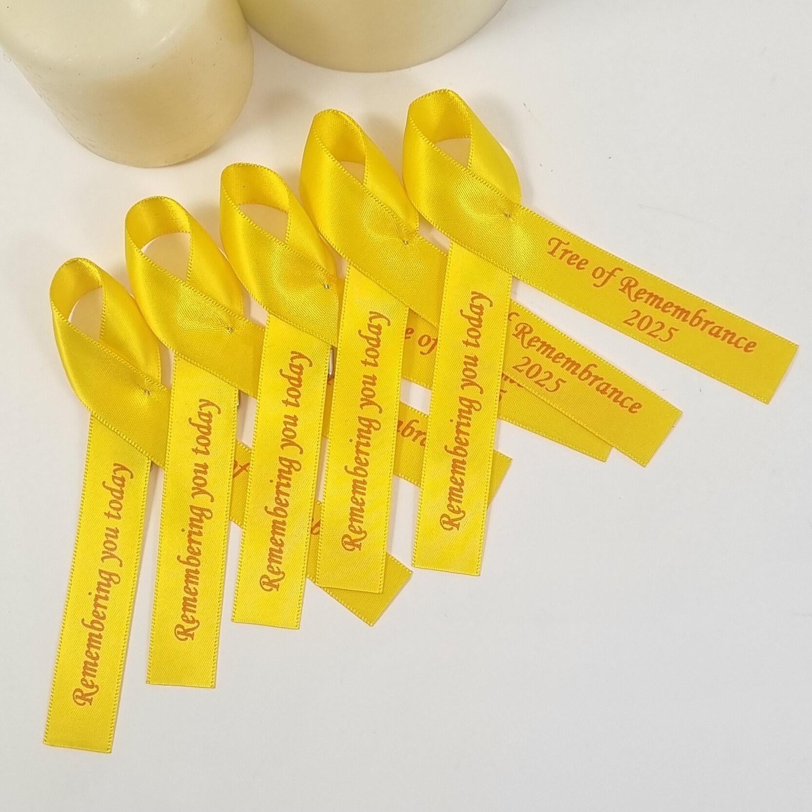 Double Hearts Or Any Artwork. Any Colour Personalised Funeral Ribbons ...