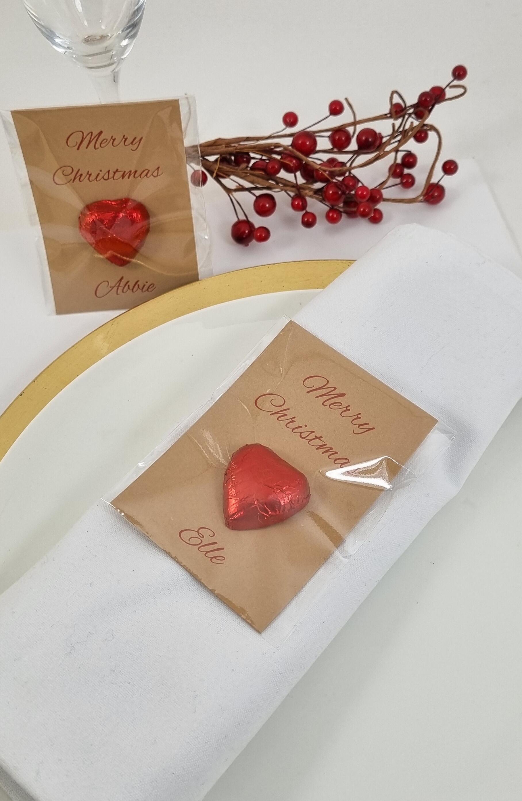 Christmas Table Gifts. Personalised Christmas Table Favours. Edible ...