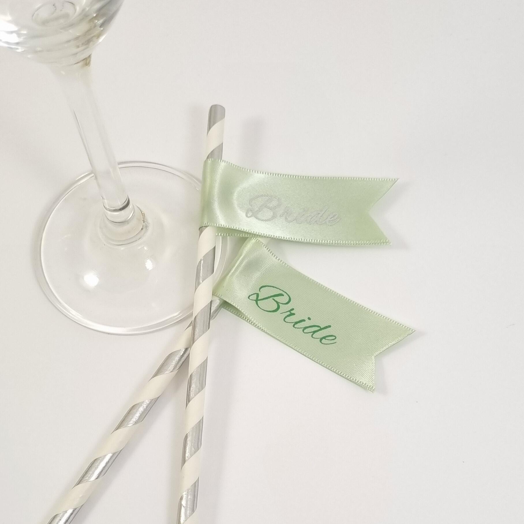 Personalised Name Straws. Wedding Straw Flags, Hen Party Bridal Shower ...