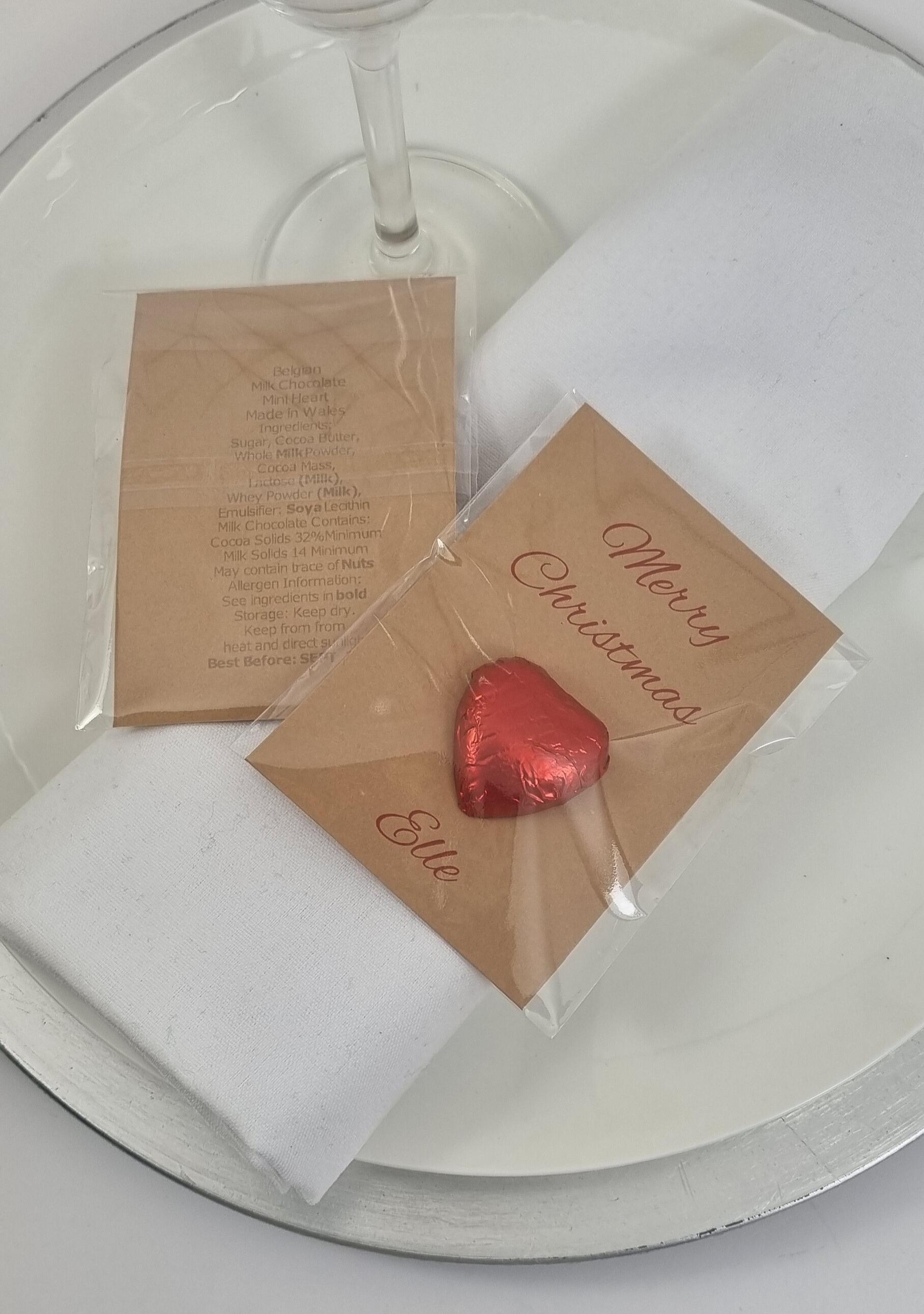 Christmas Table Gifts. Personalised Christmas Table Favours. Edible ...